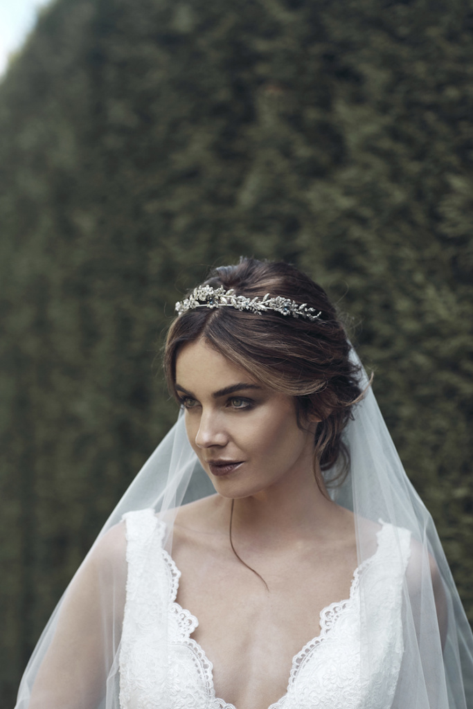 HARPER | antique silver tiara crown - TANIA MARAS BRIDAL