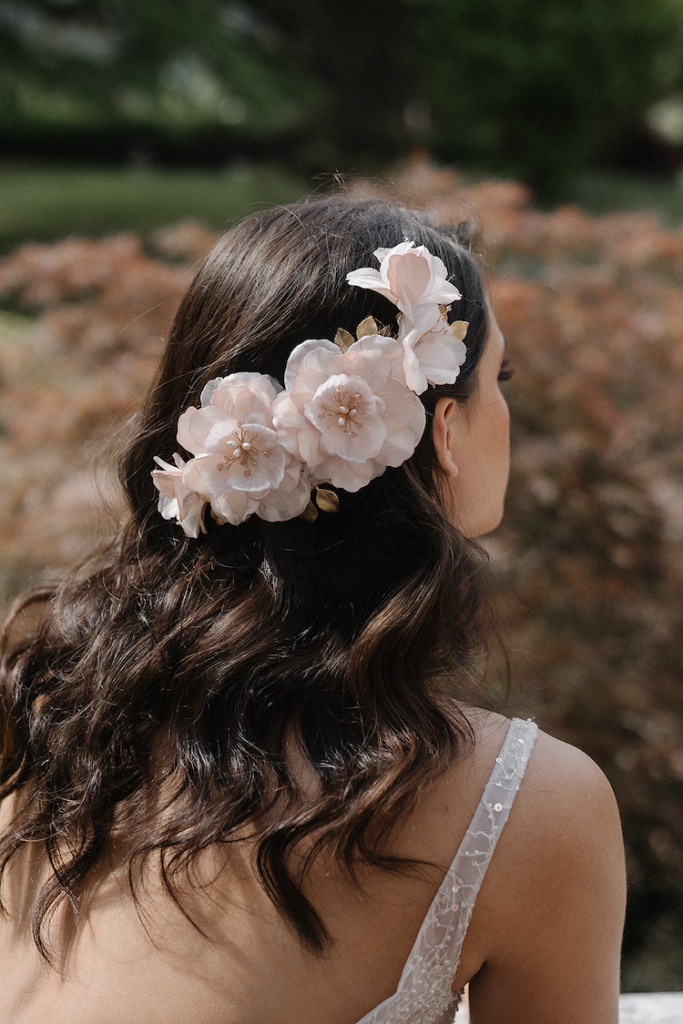 MONET | Blush bridal hair piece - TANIA MARAS BRIDAL