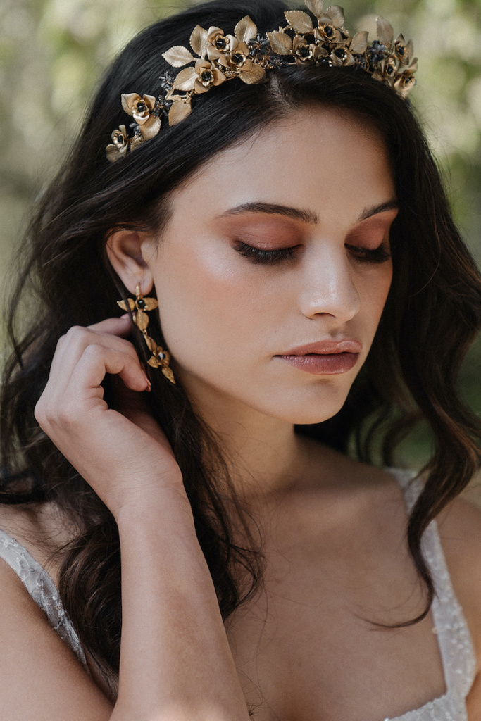 ROMAN | Golden wedding crown - TANIA MARAS BRIDAL
