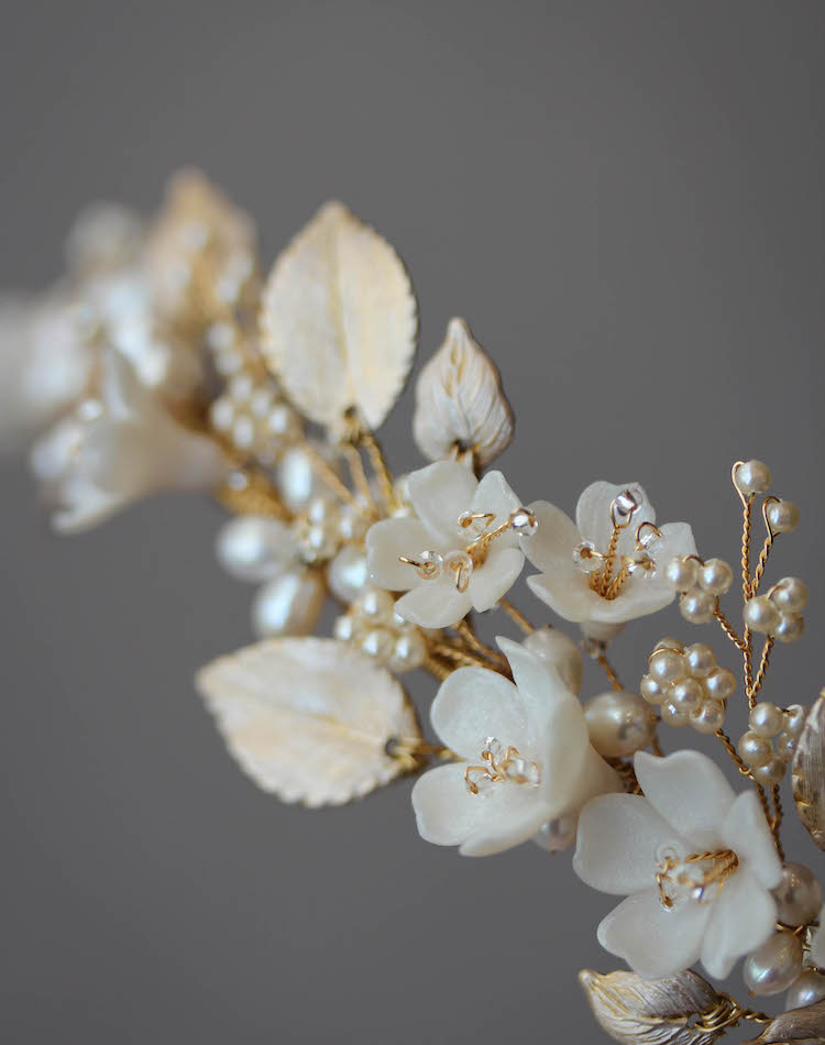 Perfectly Pale | A soft gold wedding crown for Daniela | Tania Maras