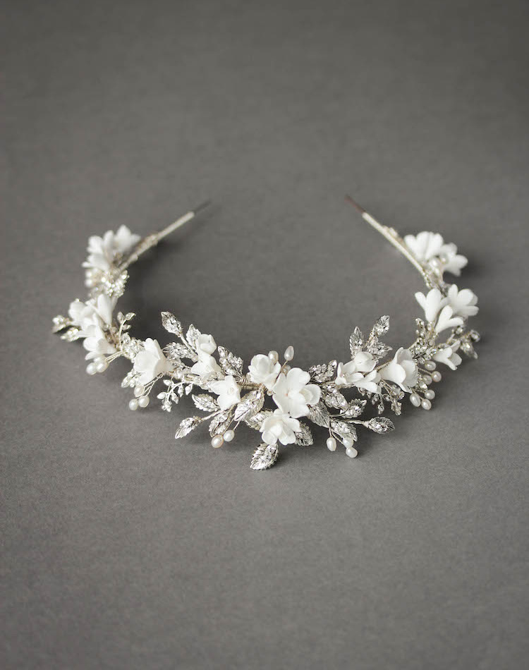 Brilliant White | A silver and white wedding crown for Samantha | Tania ...