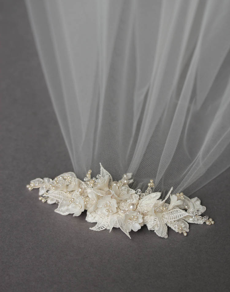 Layers of Lace | A bespoke lace wedding headpiece with pearls for Sarah ...