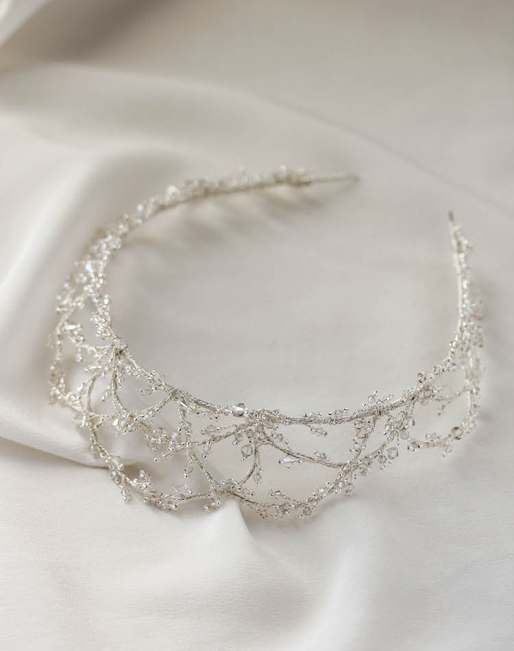 Delicate wedding crowns for the understated bride | Tania Maras