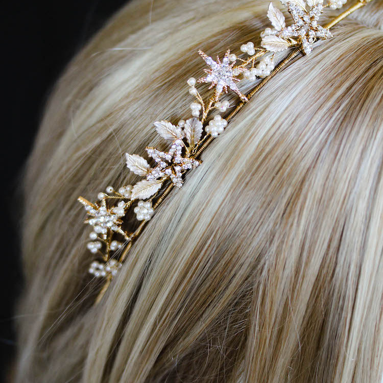 Starry Night | A crystal wedding crown with stars | Tania Maras