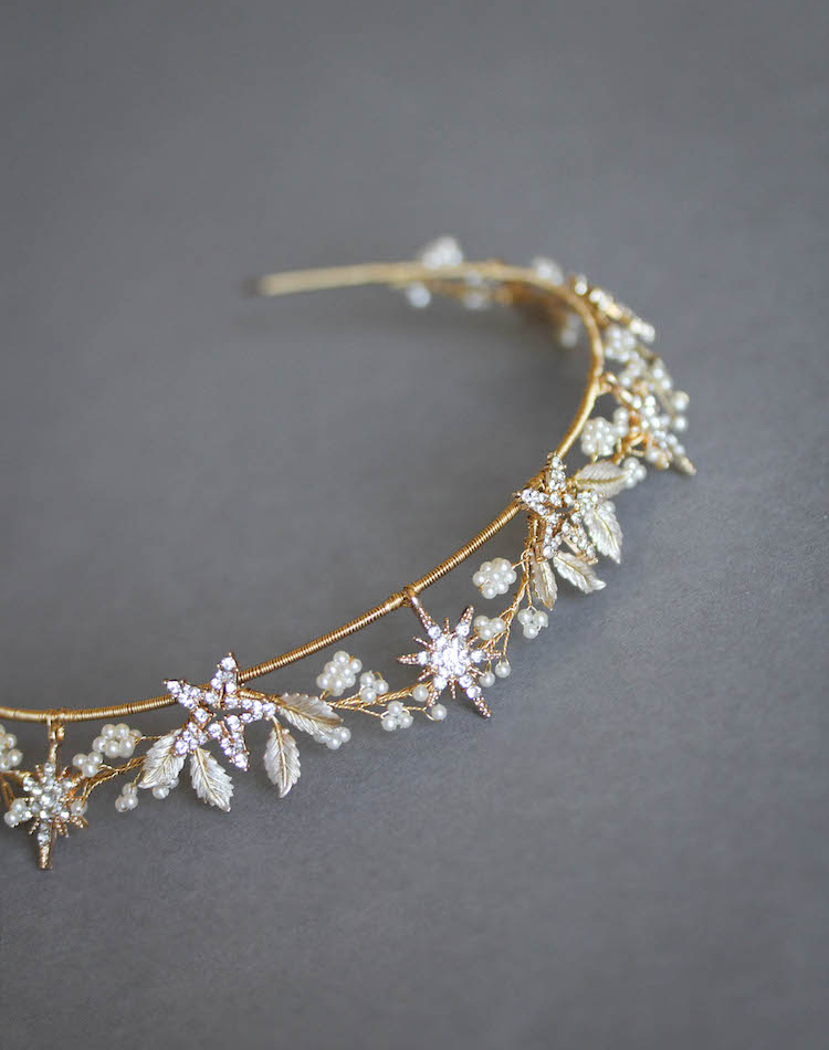 Starry Night | A crystal wedding crown with stars | Tania Maras