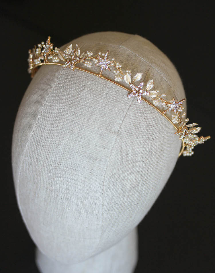 Starry Night | A crystal wedding crown with stars | Tania Maras
